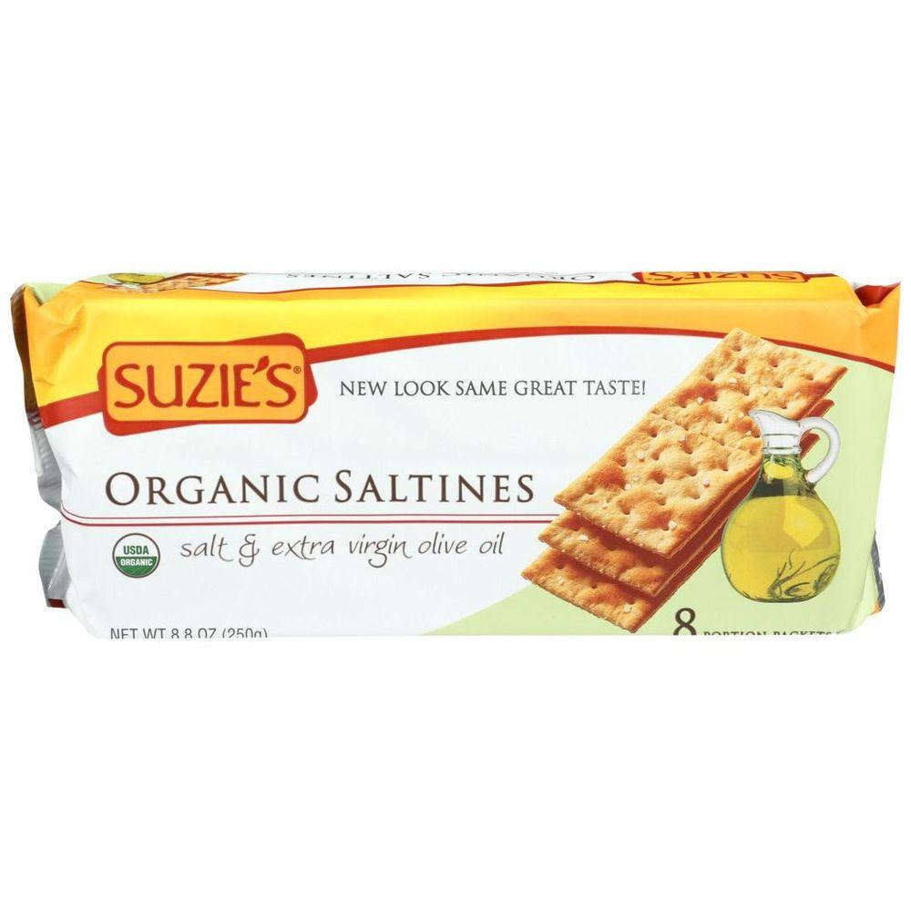 Suzies Organic Salt and Extra Virgin Olive Oil Saltines Crackers, 8.8 ...