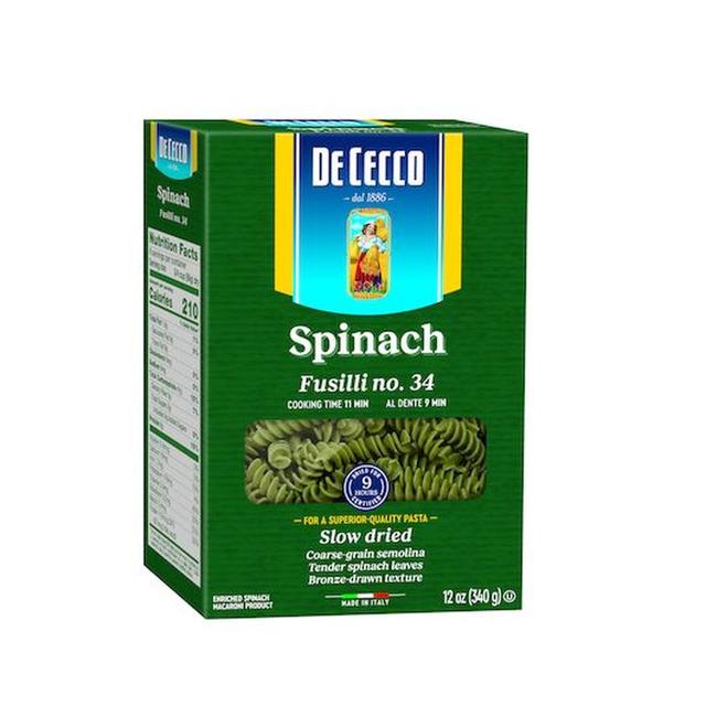 De Cecco No. 34 Spinach Fusilli Pasta | FoodServiceDirect