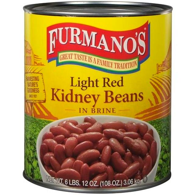 Furmano's Fancy Light Red Kidney Beans in Brine, 108 Ounce -- 6 per case