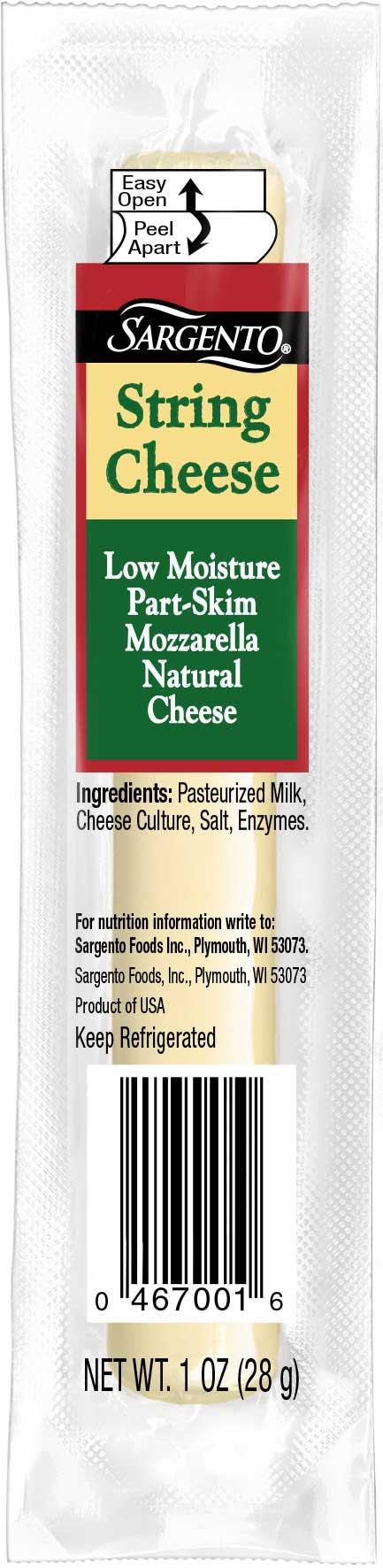 Sargento Single String Cheese Snack, 1 Ounce - 24 per pack -- 4 packs ...