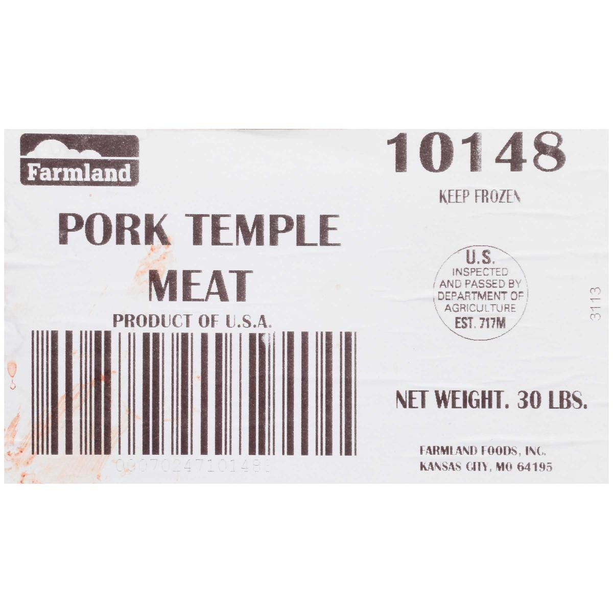 Farmland Pork Temple Meat, 30 Pound.
