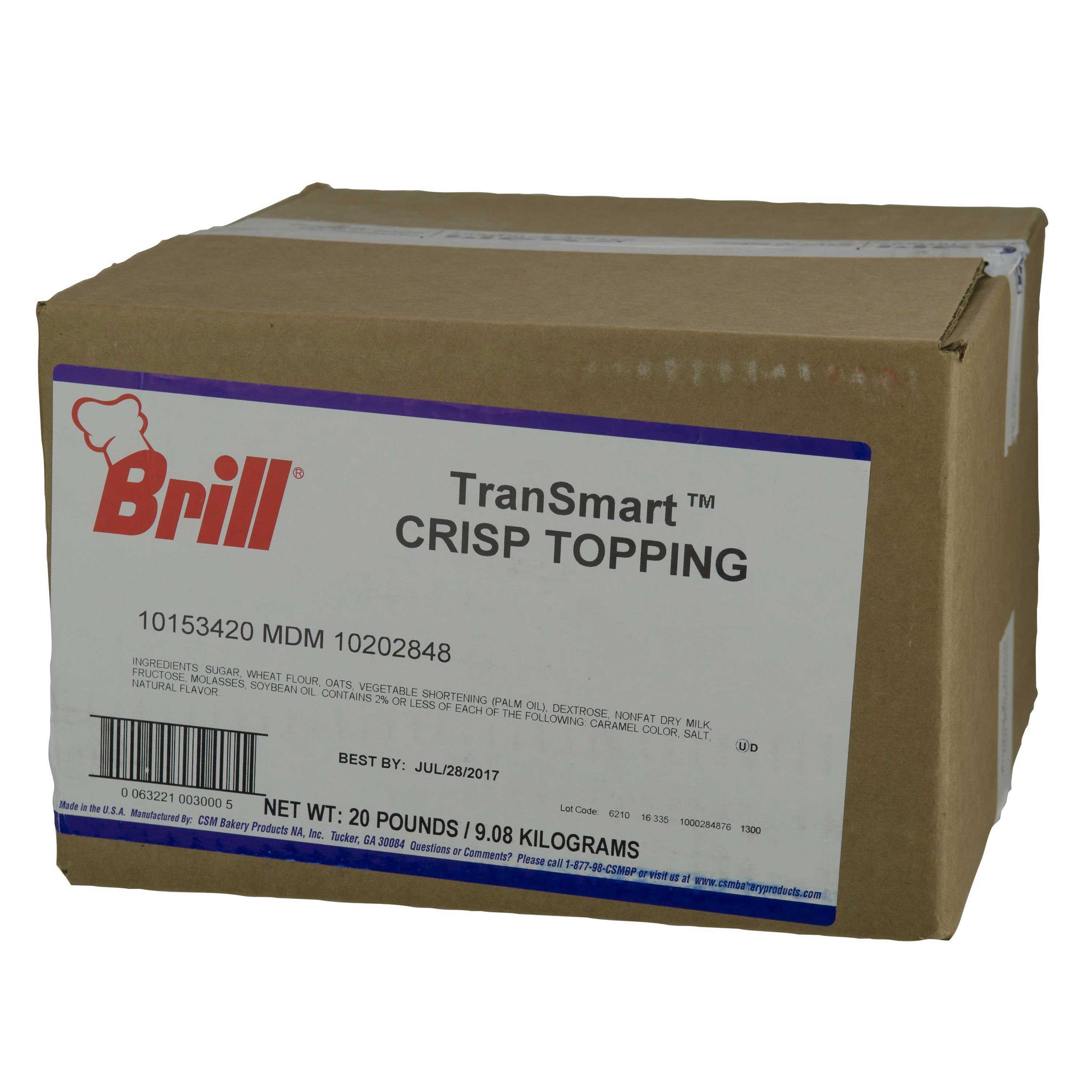 Brill Transmart Crisp Topping, 20 Pound.