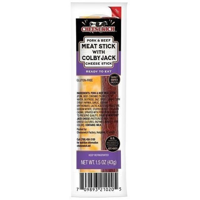 Cheesewich Pork and Beef Meat Stick and Colbyjack Cheese ...