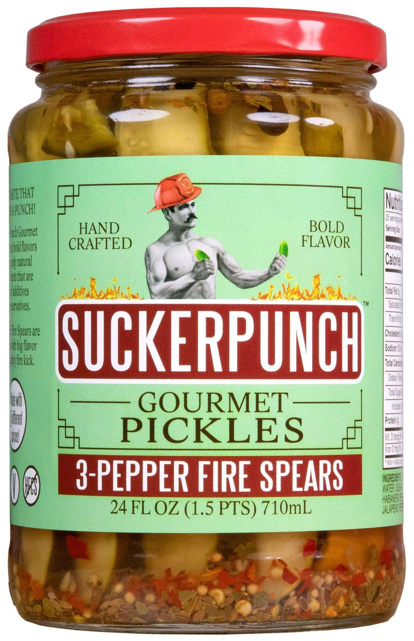 Sucker Punch 3-Pepper Fire Spears Pickle Case | FoodServiceDirect
