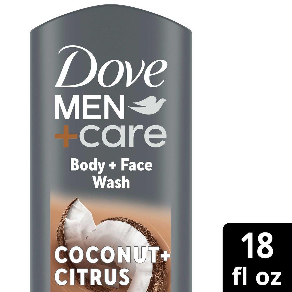 Dove Men+Care Hydrating Coconut Plus Citrus Body and Face Wash, 18 ...