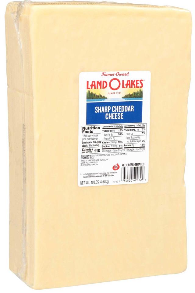 Land O Lakes White Sharp Cheddar Cheese | FoodServiceDirect