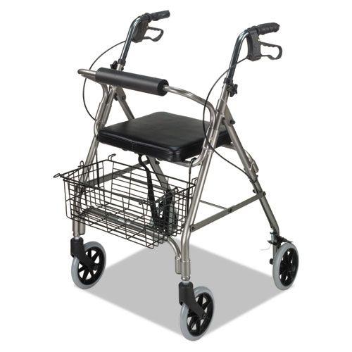 DMI Titanium Ultra Lightweight Rollator, 300 Pound Capacity
