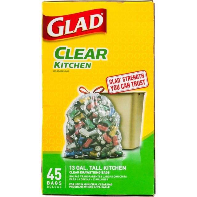 Glad Clear Recycling Drawstring Tall Kitchen Bag | FoodServiceDirect