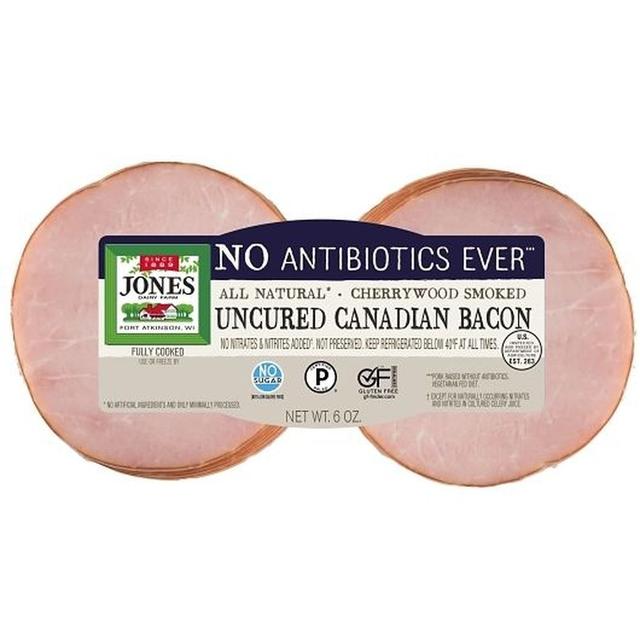 Jones Dairy Farm Canadian Style Bacon, 6 Ounce -- 16 per case