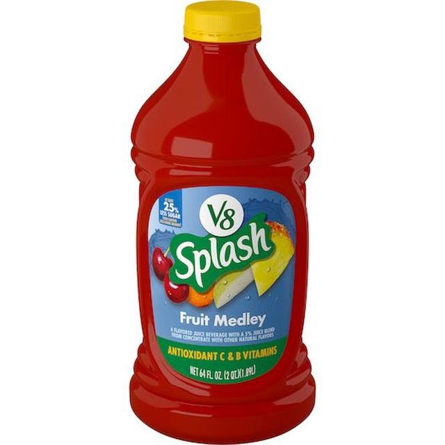 V8 Splash Fruit Medley Juice, 64 Fluid Ounce -- 6 per case