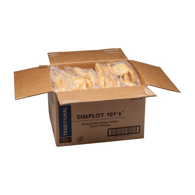 Simplot 101 Hash Brown Potato Patty, 5 Pound -- 6 per case.