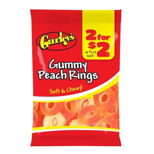 2 For $2 Soft and Chewy Peach Rings Gummy Candy, 3.75 each -- 12 per ...