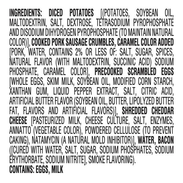 Jimmy Dean Meat Lovers Breakfast Bowl, 7 Ounce -- 8 per case.