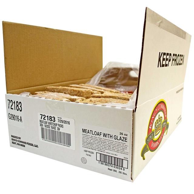 Kings Command Foods Fully Cooked Meatloaf with Glaze, 26 Ounce -- 16 ...