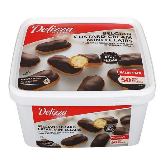 Delizza Belgian Mini Chocolate Topped Eclairs, 24.6 Ounce - 50 per pack ...
