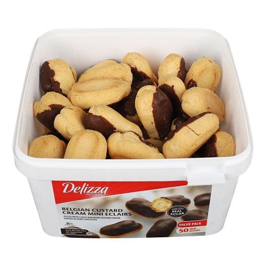 Delizza Belgian Mini Chocolate Topped Eclairs, 24.6 Ounce - 50 per pack ...