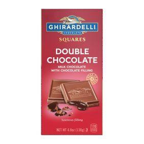 Ghirardelli Double Chocolate Milk Chocolate Squares Bar with Chocolate ...