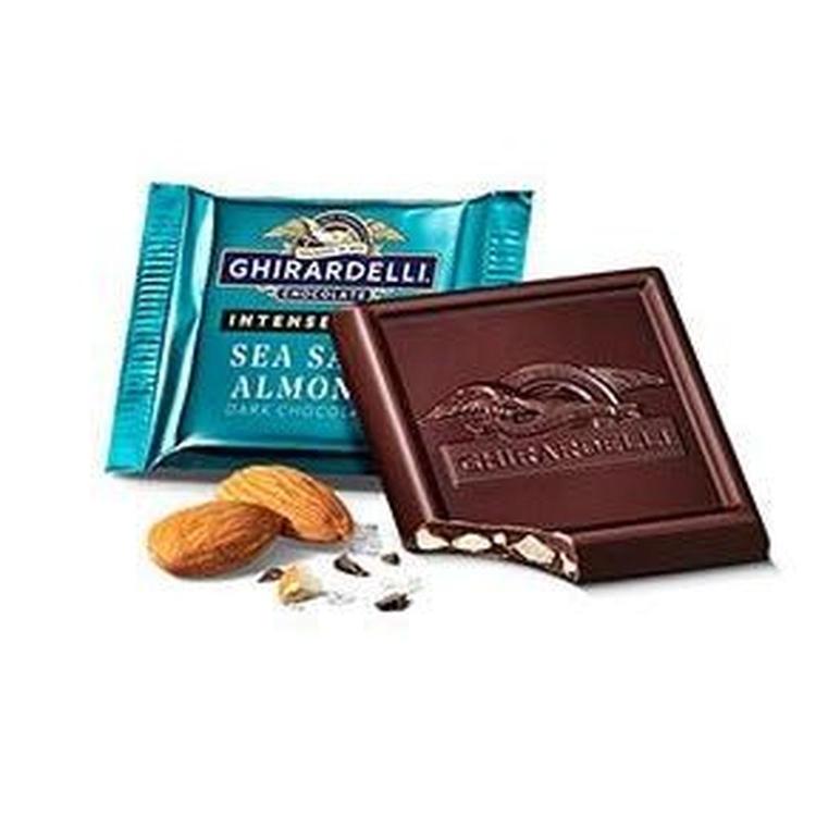 Ghirardelli Intense Dark Sea Salt Almond Dark Chocolate Squares ...