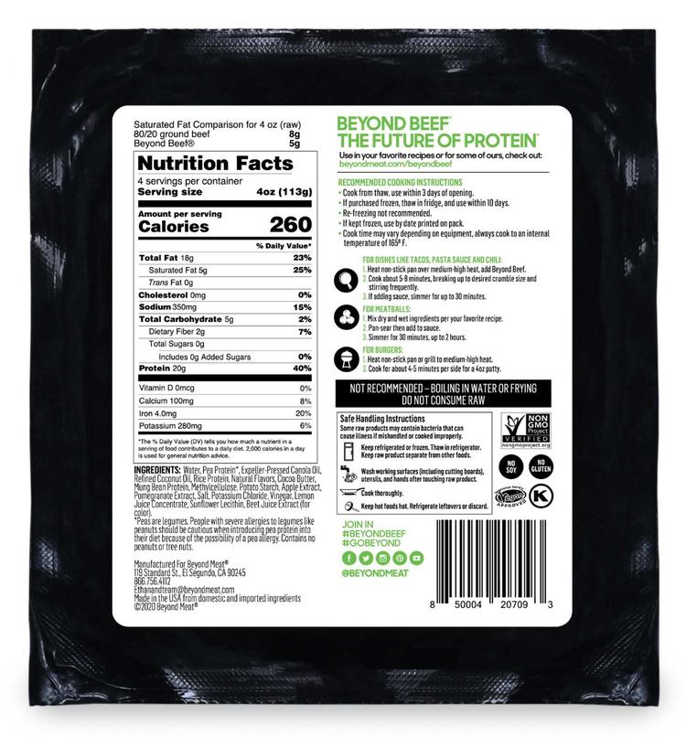 Beyond Meat Beyond Beef Plant Based Ground Beef Case | FoodServiceDirect