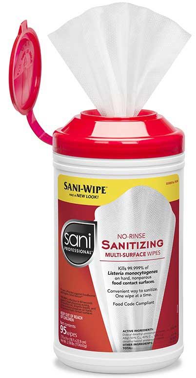 Sani Professional No Rinse Sanitizing Multi Surface Wipes Case ...