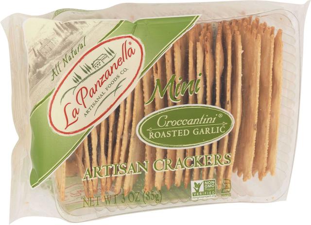 La Panzanella Croccantini Mini Roasted Garlic Artisan Crackers ...