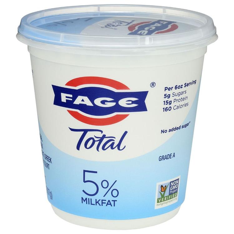 Fage Total 5 Percent Milkfat Plain Greek Yogurt, 32 Ounce -- 6 per case