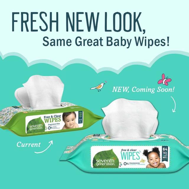 Seventh Generation Sensitive Protection Baby Wipes, 768 count