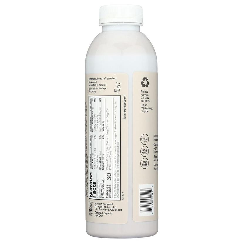 Forager Project Organic Cinnamon Vanilla Creamer, 20 Fluid Ounce -- 6 ...