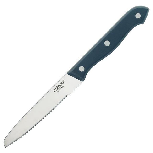 Winco Round Tip Steak Knife with Solid POM handle, 4 1/2 inch Blade ...