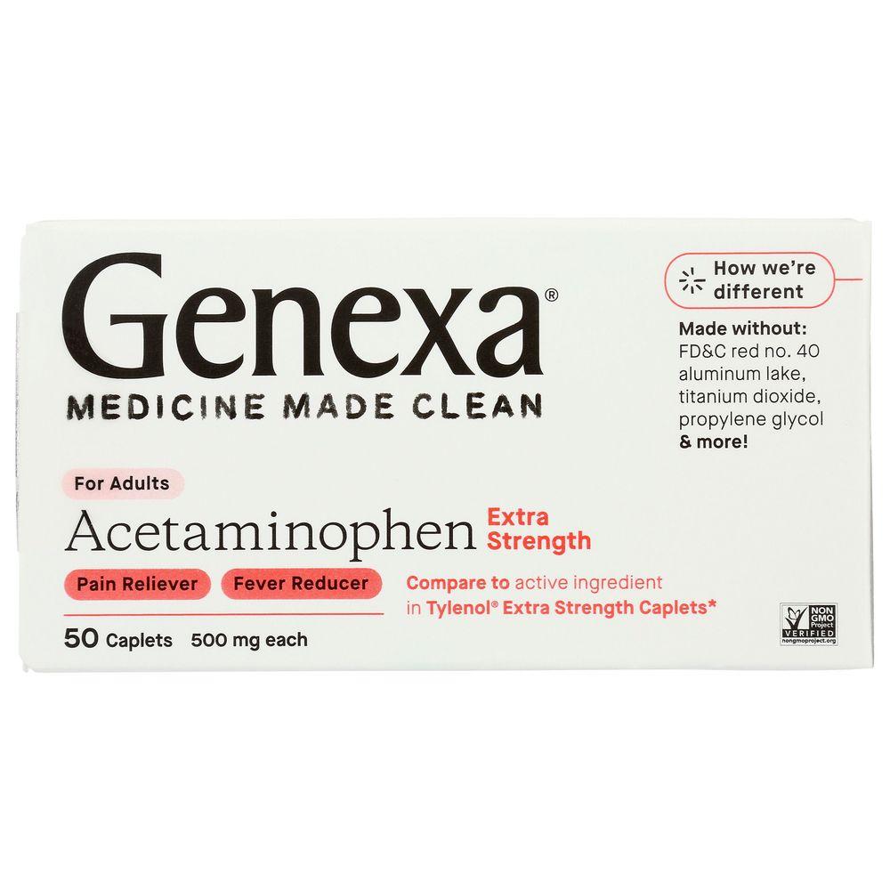 Genexa Acetaminophen Extra Strength Caplets, 50 count