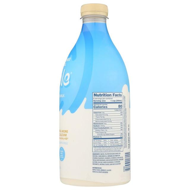 Ripple Dairy Free Unsweetened Original Milk, 48 Fluid Ounce -- 6 per case