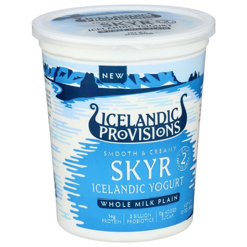 Icelandic Provisions Whole Milk Plain Yogurt Skyr, 30 Fluid Ounce -- 6 ...