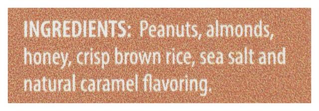 Beefree Warrior Salted Caramel Mini Nutty Bar, 0.63 Ounce -- 8 per case