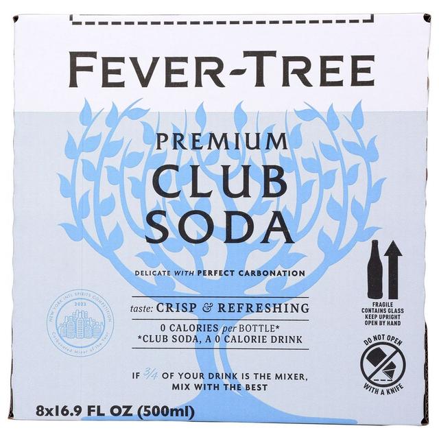 Fever Tree Premium Club Soda, 16.9 Fluid Ounce -- 8 per case