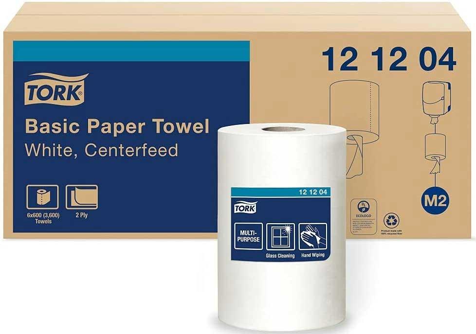 Tork Advanced Soft Centrefeed White 2 Ply Paper Hand Towel Roll, 600 ...