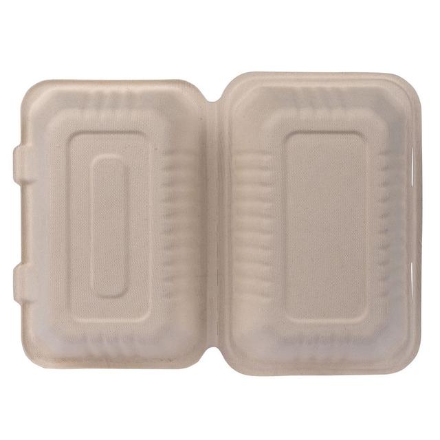 Premier Essential Kraft Molded Fiber Hoagie Clamshell Container ...