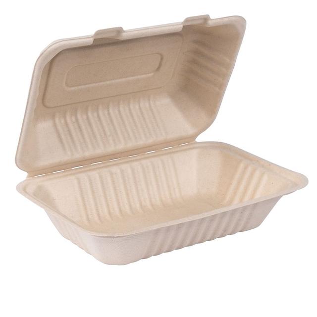 Premier Essential Kraft Molded Fiber Hoagie Clamshell Container ...