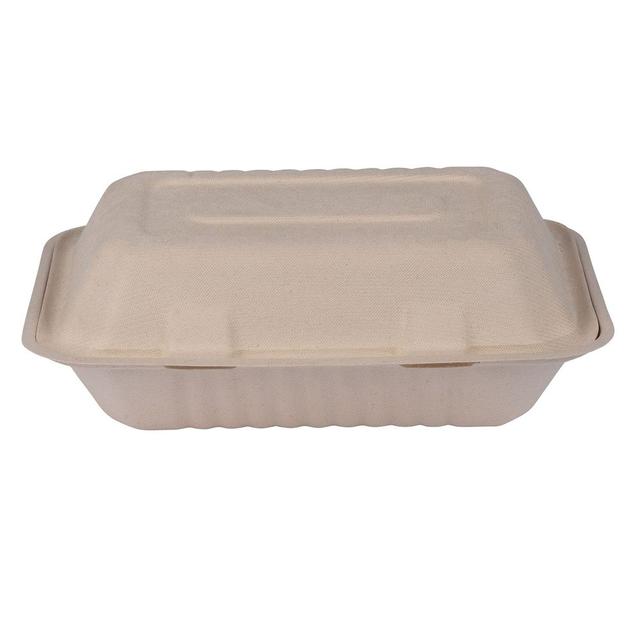 Premier Essential Kraft Molded Fiber Hoagie Clamshell Container ...
