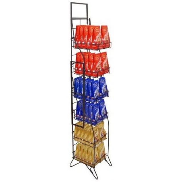 Mobile Merchandisers Tiered Display with Sign Frame | FoodServiceDirect