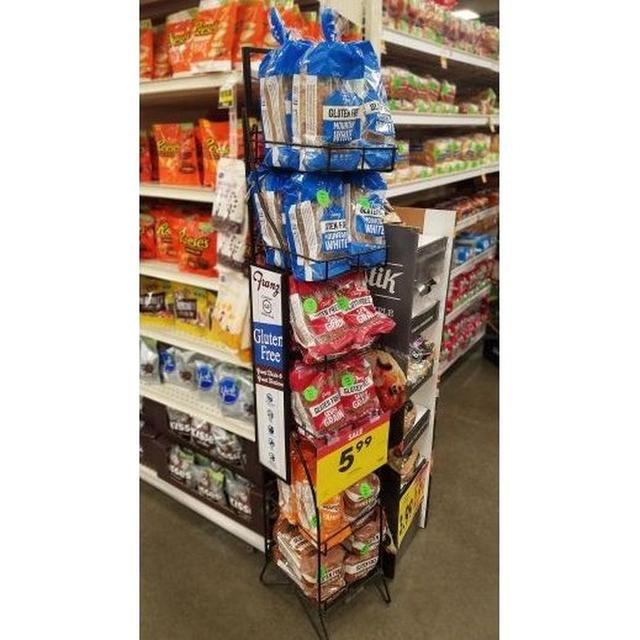 Mobile Merchandisers Tiered Display with Sign Frame | FoodServiceDirect