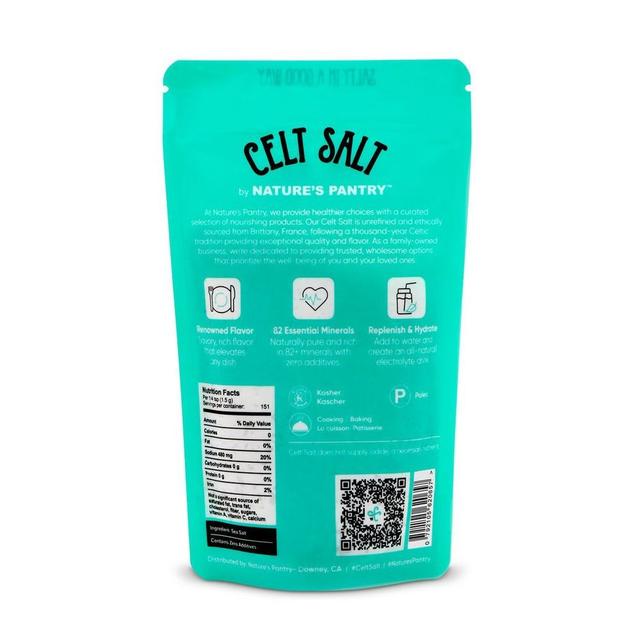 Celt Salt By Natures Pantry Fine Ground Salt, 0.5 Pound -- 6 per case