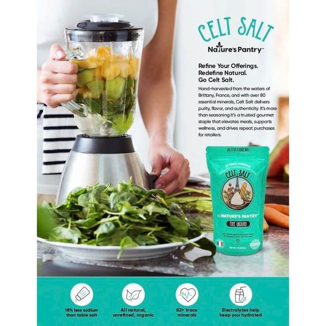 Celt Salt By Natures Pantry Fine Ground Salt, 0.5 Pound -- 6 per case
