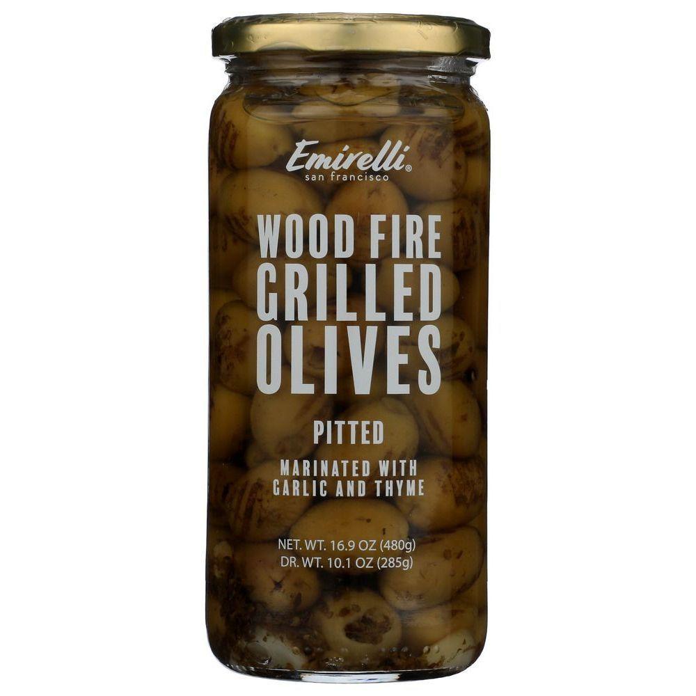 Emirelli Garlic and Thyme Marinated Pitted Wood Fire Grilled Olives, 16 ...