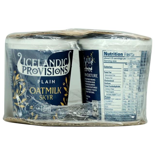 Icelandic Provisions Plain Oatmilk Skyr, 16 Ounce -- 6 per case