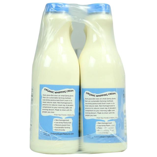 Kalona SuperNatural Organic Whipping Cream, 24 Fluid Ounce -- 8 per case