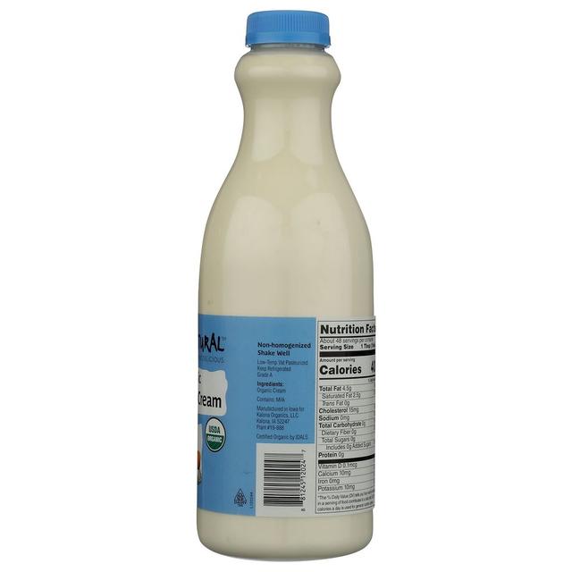 Kalona SuperNatural Organic Whipping Cream, 24 Fluid Ounce -- 8 per case