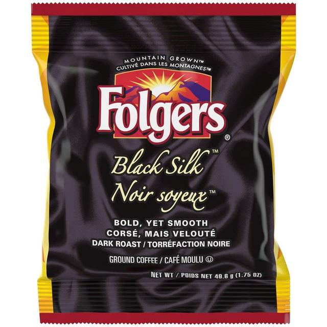 Folgers Black Silk Ground Coffee - Fraction Pack, 1.75 Ounce -- 100 per ...