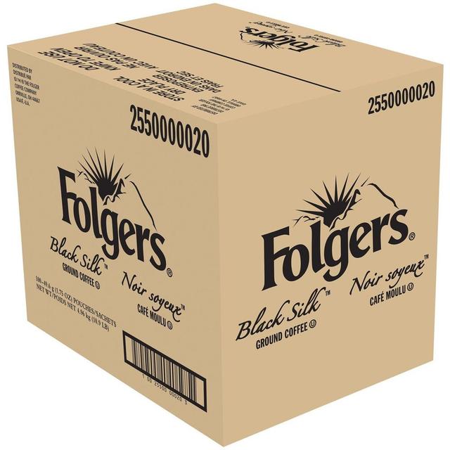 Folgers Black Silk Ground Coffee - Fraction Pack, 1.75 Ounce -- 100 per ...