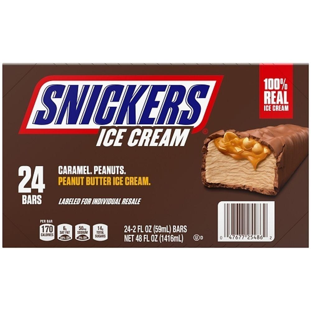 Snickers Caramel Peanuts Peanut Butter Ice Cream Bar, 2 Fluid Ounce ...