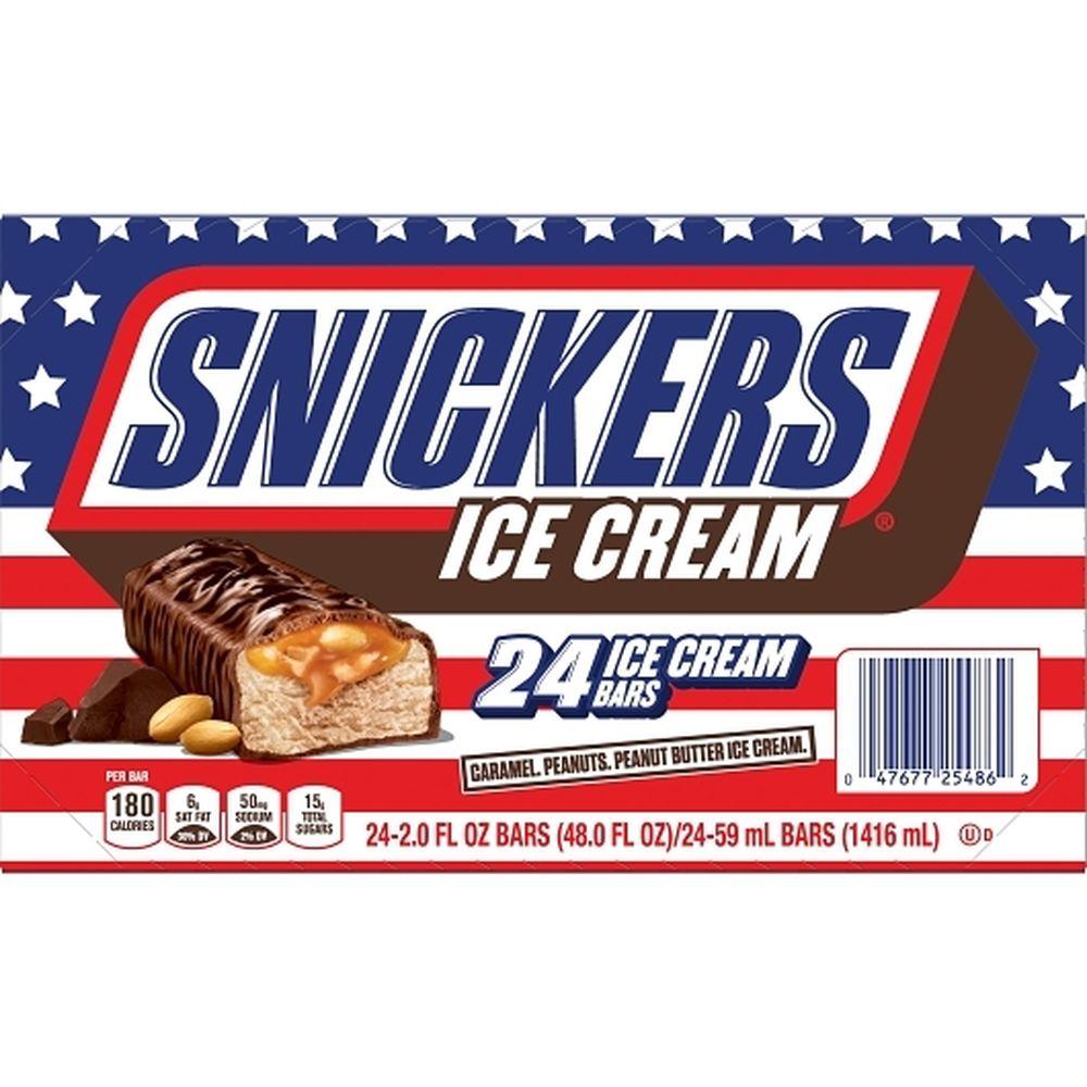Snickers Caramel Peanuts Peanut Butter Ice Cream Bar, 2 Fluid Ounce ...